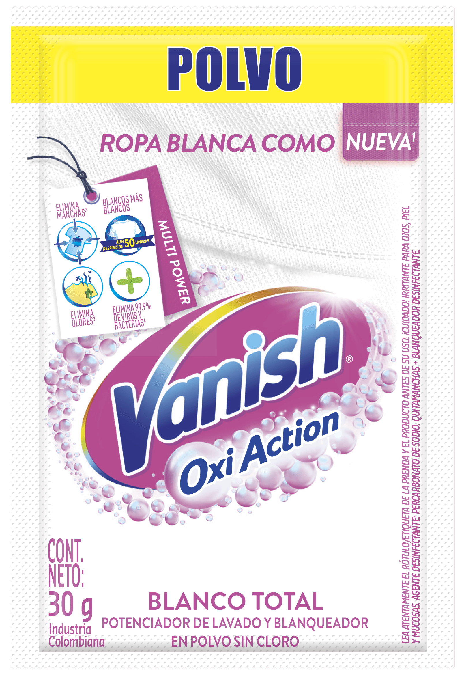 Desmanchador Oxi Action Polvo Blanco | Vanish